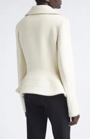 Proenza Schouler Romane Compact Melton Wool Jacket - Ivory