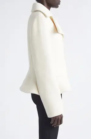 Proenza Schouler Romane Compact Melton Wool Jacket - Ivory