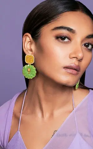 AMRAPALI 18k Yellow Gold Jade And Diamond Drop Earrings