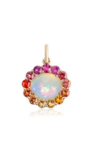 JULIA CHAFE 14k Yellow Gold Opal And Gemstone Charm - Red