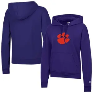 Champion Clemson Tigers Powerblend Fleece Hoodie - Purple