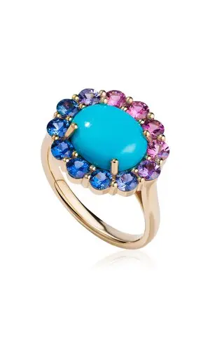 JULIA CHAFE 14k Yellow Gold Turquoise Twilight Ring - Blue