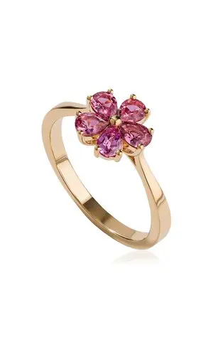 JULIA CHAFE 14k Yellow Gold Garden Party Ring - Pink
