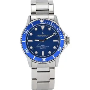 PEUGEOT Sport Bezel Big Face Bracelet Watch40mm - Blue