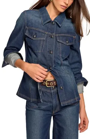 Ramy Brook Dani Denim Jacket - Dark Fade