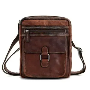 JACK GEORGES Voyager Slim Crossbody Bag - Brown