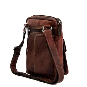 JACK GEORGES Voyager Slim Crossbody Bag - Brown