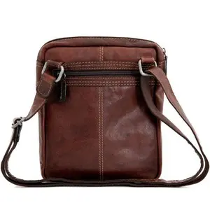 JACK GEORGES Voyager Slim Crossbody Bag - Brown