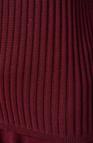 Donna Karan New York Ribbed Sweater Tank - Black Cherry