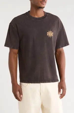 PACSUN Logo Cotton Graphic T-shirt - Black