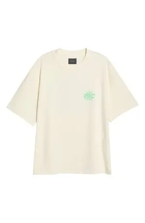 PACSUN Logo Cotton Graphic T-shirt - Cream