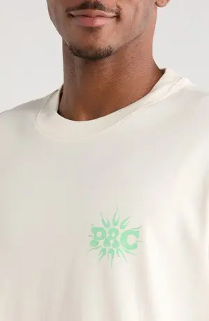PACSUN Logo Cotton Graphic T-shirt - Cream