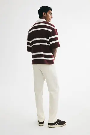 H&M Regular-fit Interlock Crease-front Joggers - Cream