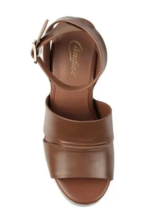 CANDIE'S Savoyy Faux Leather Wedge Sandal With Stud Detailing