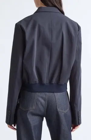 JW Anderson Cropped Double-breasted Cotton Blazer