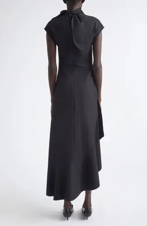 Proenza Schouler Elodine Asymmetric Tropical Wool Blend Dress