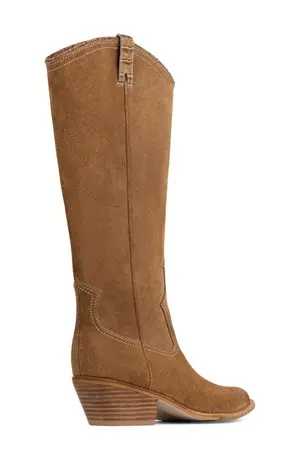 DONALD PLINER Tahlia Knee-high Leather Western Boots
