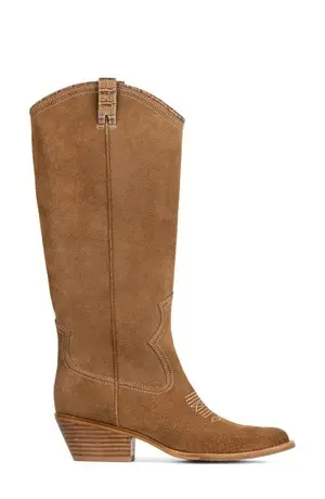 DONALD PLINER Tahlia Knee-high Leather Western Boots