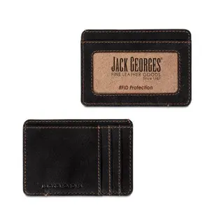 JACK GEORGES Voyager Slim Wallet "the Mitchell - Black