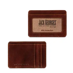 JACK GEORGES Voyager Slim Wallet "the Mitchell - Brown