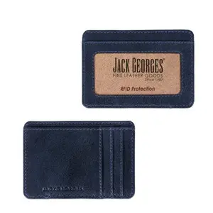 JACK GEORGES Voyager Slim Wallet "the Mitchell - Navy