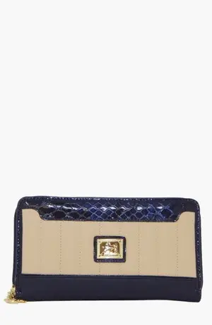 CAVALINHO Grace Wristlet Wallet 213 - Navy/beige