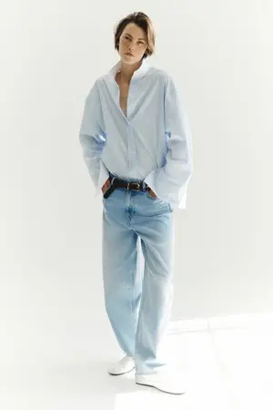 H&M Baggy Regular-waist Barrel Jeans