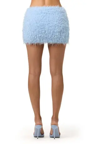 Naked Wardrobe Furry Knit Mini Skirt
