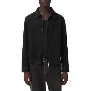 ALLSAINTS Dolwen Cotton Zip Shirt Jacket - Orca Black