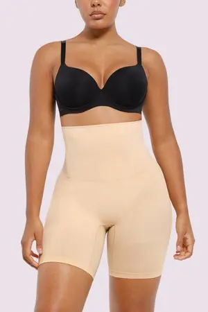 SHAPELLX Shapellx High Waist Shaping Shorts Beige