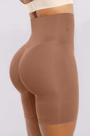 SHAPELLX Shapellx High Waist Shaping Shorts Latte