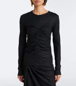 MARANT ETOILE Delesa Ruched Jersey Top