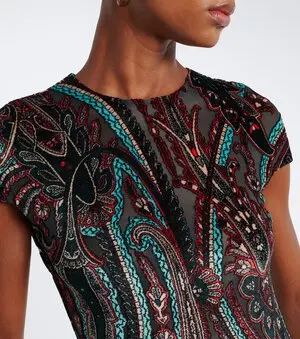 Etro Paisley Velvet Devoré Gown