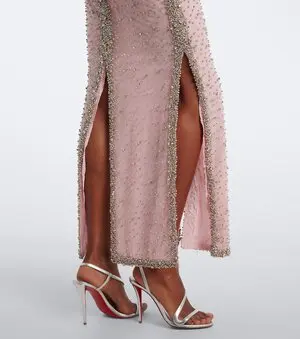 Costarellos Belina Embellished Tulle Gown