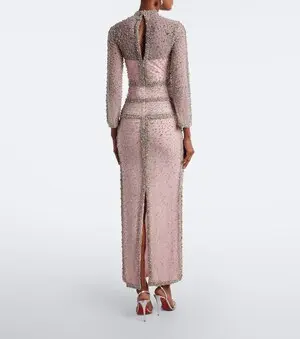 Costarellos Belina Embellished Tulle Gown