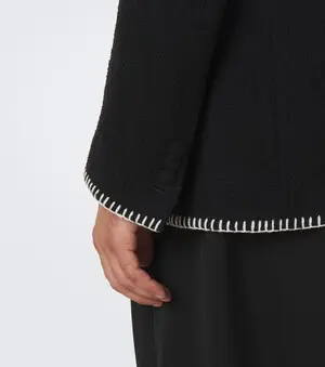 Dolce & Gabbana Dg Embellished Wool-blend Tweed Blazer