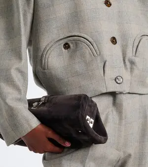 BLAZÉ MILANO Checked Wool, Silk, And Cashmere Jacket