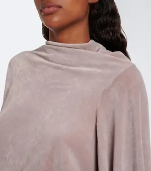 Rick Owens Cylinder Draped Velvet Top