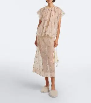 Simone Rocha Mules With Trim - White