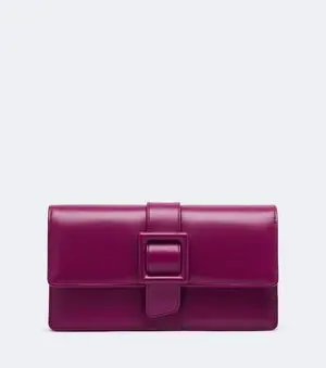 Manolo Blahnik Maycap Leather Clutch