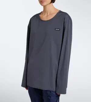 Miu Miu Cotton-blend Poplin T-shirt