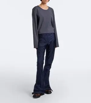 Miu Miu Cotton-blend Poplin T-shirt