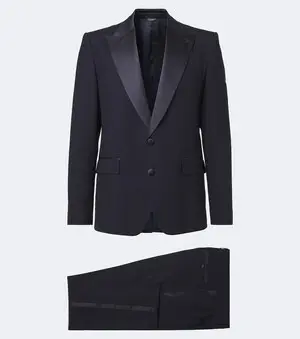 Dolce & Gabbana Wool And Silk-blend Tuxedo - Blue