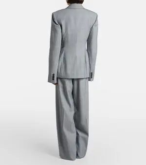 Givenchy Checked Wool Wide-leg Pants