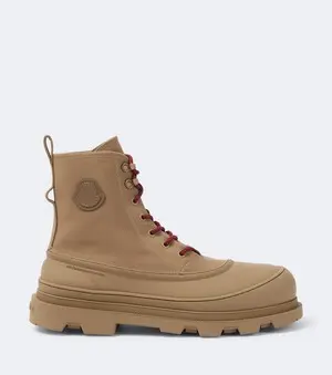Moncler Vera Sheal Lace-up Boots - Beige