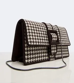 Manolo Blahnik Maycap Houndstooth Clutch