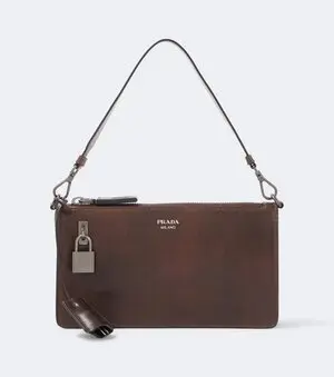 Prada Leather Pouch - Brown