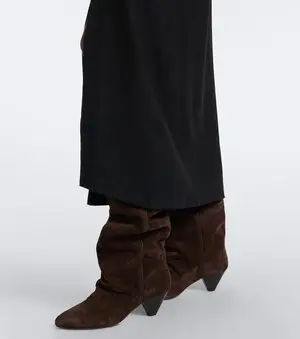 MARANT ETOILE Draped Jersey Midi Dress - Black