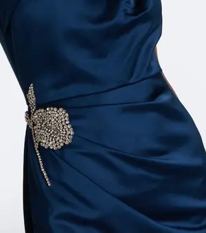 Erdem Embellished Satin Gown