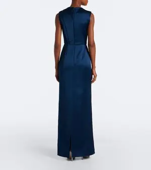 Erdem Embellished Satin Gown